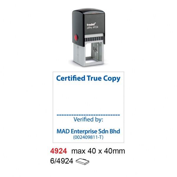 Trodat 4924 Self Inking Stamp 40x40mm